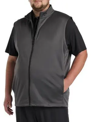 CALLAWAY Big & Tall Zip-front Fleece Vest - Asphalt