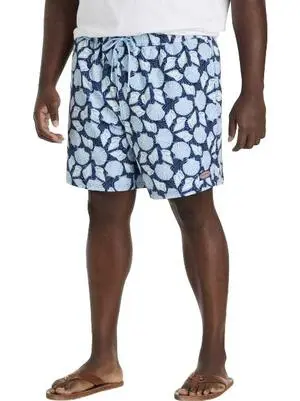 Vineyard Vines Big & Tall Seashell Chappy Swim Trunks - Shell Toss Navy