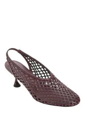 Proenza Schouler Perforated Slingback Pump - Burgundy