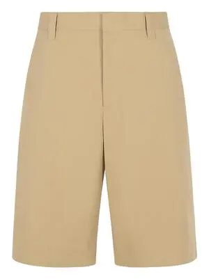 Moschino Cotton-blend Bermuda Shorts - Beige