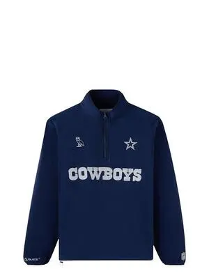 OVO X Nfl Dallas Cowboys Polartec Quarter-zip Fleece - Navy Blue