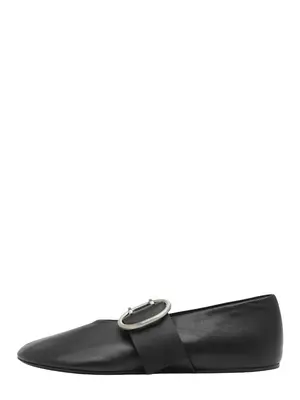 JIL SANDER Ballerina With Buckle - Black