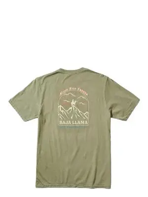 BAJA LLAMA Never High Enoughprimo Graphic Tee Green