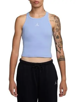 JORDAN Jordan Essential Racerback Tank Aluminum/white