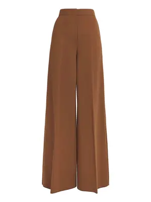 Max Mara Jersey Wide-Leg Trousers Brown