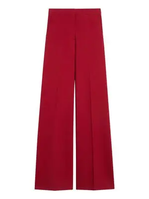 Max Mara Jersey Wide-Leg Trousers Red