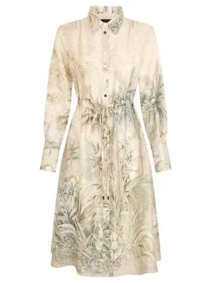 LIU JO LIU JO Floral-Print Midi Shirt Dress