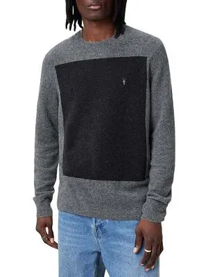 ALLSAINTS Lobke Knit Crewneck Sweater Charcoal Grey