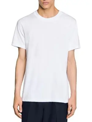 Sandro Regular Fit Logo Tee Optic White