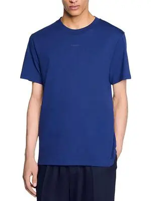Sandro Regular Fit Logo Tee Royal Blue