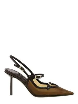 LE SILLA Morgana Buckled Slingback Pumps - Brown