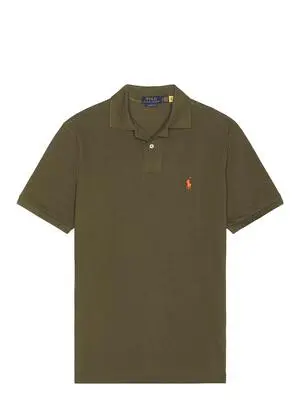 Polo Ralph Lauren Mesh Short Sleeve Polo In Olive - Canopy Olive