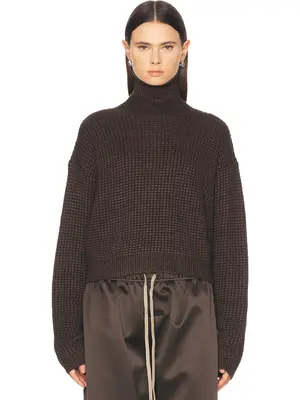 Fear Of God Cropped Turtleneck Sweater - Brown