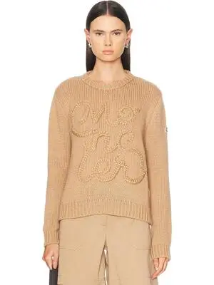 Moncler Long Sleeve Sweater - Beige