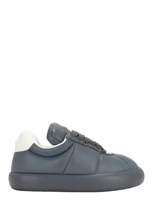 Marni Puffer Leather Sneakers - Neutral Grey