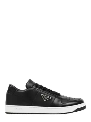 Prada Downtown Leather Sneakers - Black