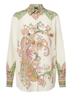 Etro Printed Cotton And Silk Shirt - Multicoloured