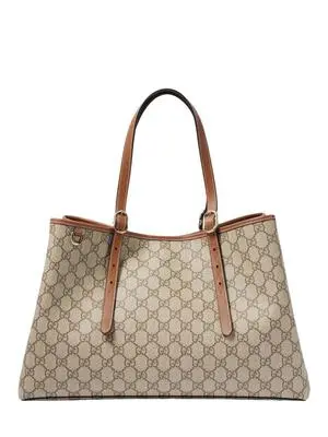 Gucci GG Emblem Large Tote Bag Beige