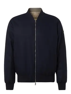Moncler Villerest Reversible Down Bomber Jacket - Blue