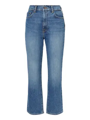 7 For All Mankind Logan Stovepipe High-rise Jeans - Blue