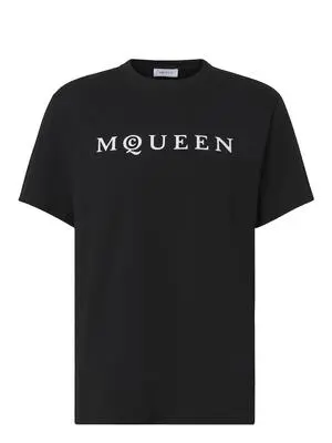 Alexander McQueen Logo Cotton Jersey T-shirt - White