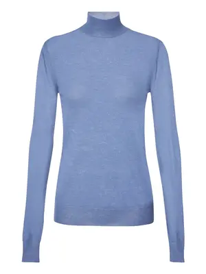 JOSEPH Cashair Cashmere Turtleneck Sweater - Blue