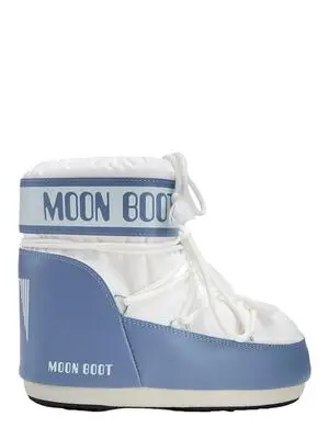 Moon Boot Icon Nylon Low Bootin Elephant Grey White