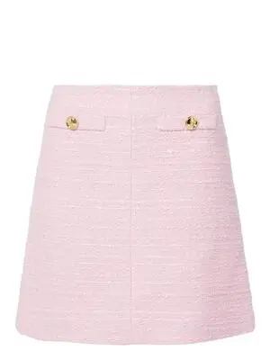 Giambattista Valli Textured Cotton Blend Mini Skirt - Pink