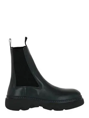 Burberry Creeper Chelsea Boots - Green