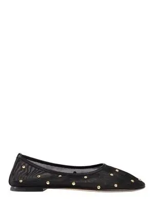 Dear Frances Balla Studded Flats - Black W/studs