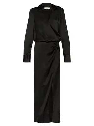 Attico Gathered Dress - Black