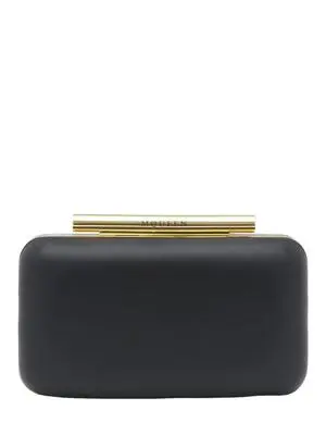 Alexander McQueen T-bar Box Clutch - Black/ Gold