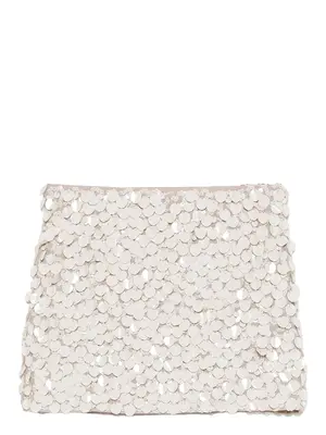 P.a.r.o.s.h Sequinned Mini Skirt - Neutrals