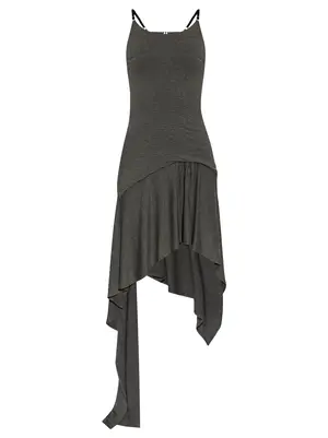 Attico Handkerchief-hem Dress - Grey