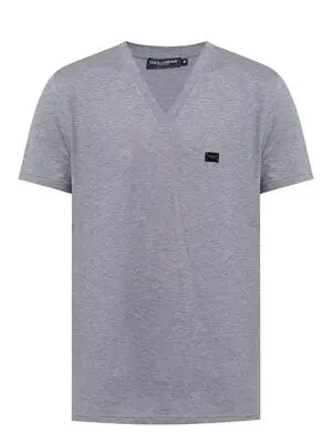Dolce & Gabbana V-neck T-shirt - Grey