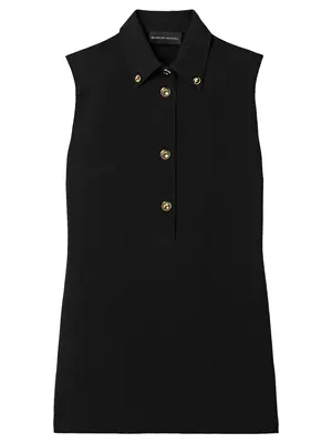 Brandon Maxwell The Belle Wool-blend Crepe Mini Dress - Black