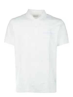 Gant Logo-embroidered Polo Shirt - White