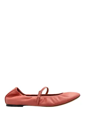 LANVIN Leather Ballerina Flats - Pink