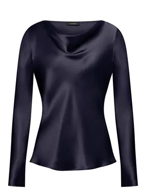 Alberta Ferretti Satin-finish Top - Blue