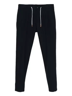 Eleventy Pleat-detail Trousers - Blue