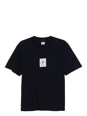 C.P. COMPANY Logo-patch T-shirt - Blue