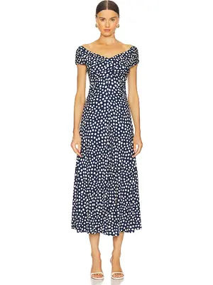 Cara Cara Glen Cove Midi Dress - Abstract Dot Navy