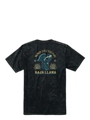 BAJA LLAMA Bad Decisionsprimo Graphic Tee - Black