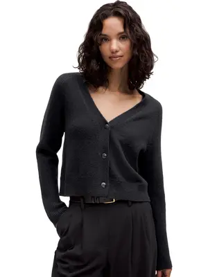 Lululemon Slim-fit Cashmere Cardigan - Black