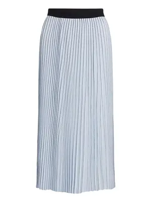 Karl Lagerfeld Pleated Midi Skirt - Blue