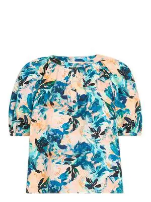 Ulla Johnson Vienne Floral Blouse - Delphinium