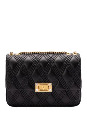 Valentino Garavani Leather Shoulder Bag - Black