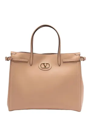 Valentino Garavani Leather Tote Bag - Neutrals