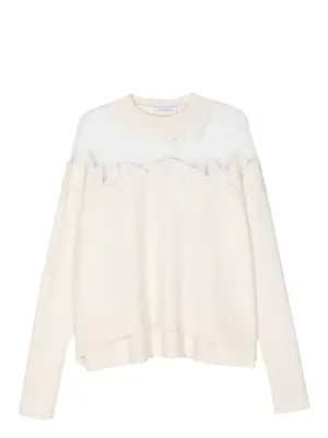 Viktor & Rolf Semi-sheer Panel Sweater - White