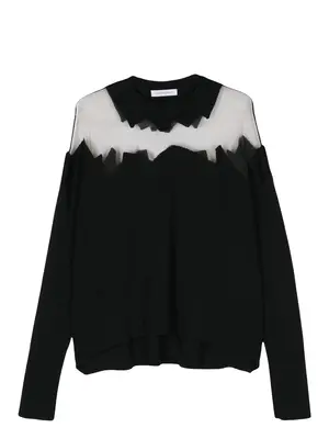 Viktor & Rolf Semi-sheer Panel Sweater - Black